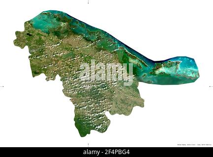 Villa Clara, province of Cuba. High resolution satellite map Stock ...