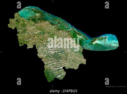 Villa Clara, province of Cuba. High resolution satellite map. Corner ...