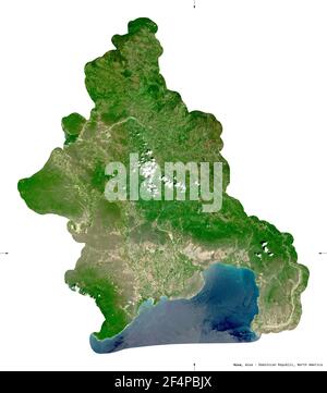 Azua, province of Dominican Republic. High resolution satellite map ...