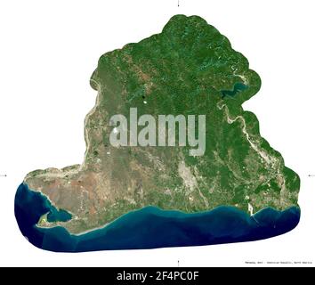 Shape of Peravia, province of Dominican Republic, with its capital ...