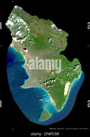 Pedernales, province of Dominican Republic. High resolution satellite ...
