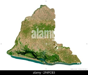 Usulutan, department of El Salvador. High resolution satellite map ...