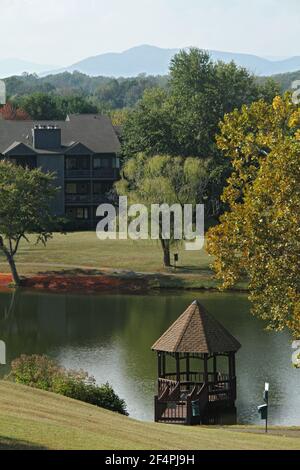 Entrance to apartments in the forest Stock Photo - Alamy