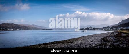 The Scottish village of Kyleakin on the Isle of Skye is seen on the ...
