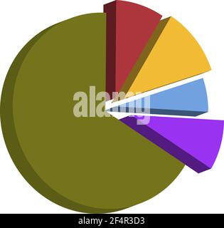 Circle division infographic icon. Pie chart divided 3 equal parts ...