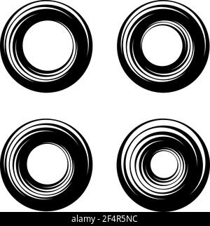 Geometric Shape Circle, Pinwheel Line Art Drawing Vector Art ...