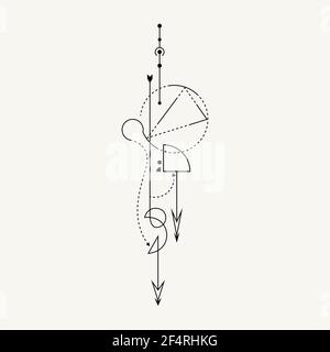 Line Dot Tattoo Vector Art Stock Vector Image & Art - Alamy