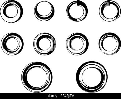 Circle Stylized Abstract Shape Vector Art Illustration Stock Vector ...