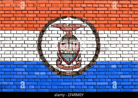 Flag of the Bronx painted on brick wall Stock Photo - Alamy
