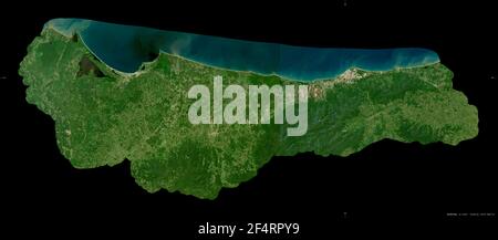 Atlantida, department of Honduras. High resolution satellite map ...