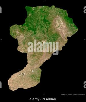 Shape of Intibucá, department of Honduras, with its capital isolated on ...