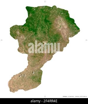 Shape of Intibucá, department of Honduras, with its capital isolated on ...