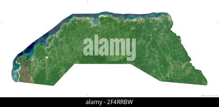 Hanover, parish of Jamaica. High resolution satellite map. Corner ...