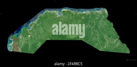 Hanover, parish of Jamaica. High resolution satellite map. Locations of ...