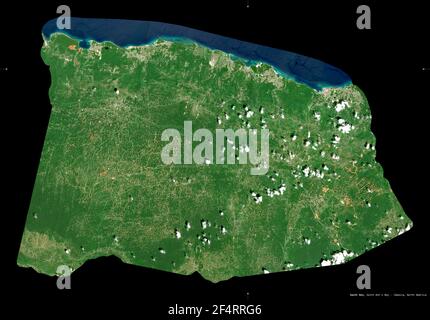 Saint Ann, parish of Jamaica. High resolution satellite map Stock Photo ...