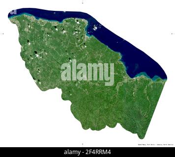 Saint Mary, parish of Jamaica. High resolution satellite map. Locations ...