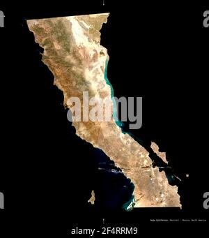 Baja California, state of Mexico. High resolution satellite map Stock ...
