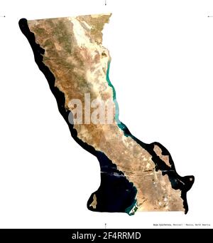Baja California, state of Mexico. High resolution satellite map ...