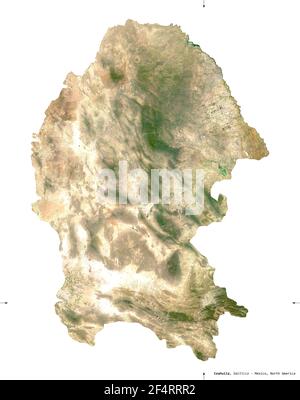 Coahuila, state of Mexico. High resolution satellite map Stock Photo ...