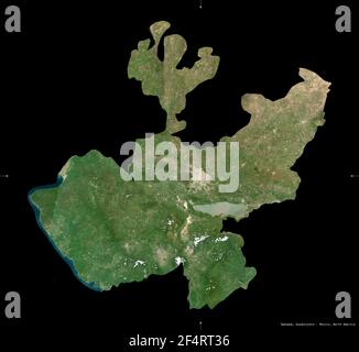 Jalisco, state of Mexico. High resolution satellite map. Locations and ...