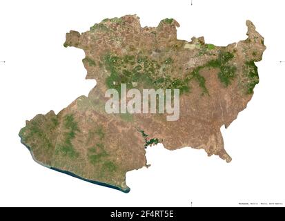 Michoacan, state of Mexico. High resolution satellite map. Locations ...