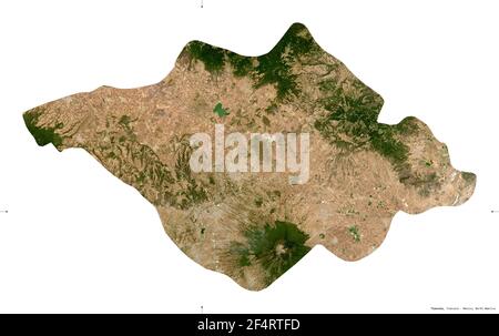 Tlaxcala, state of Mexico. High resolution satellite map. Locations and ...