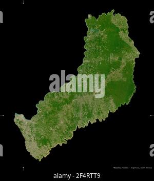 Shape of Misiones, province of Argentina, and its capital. Distance ...