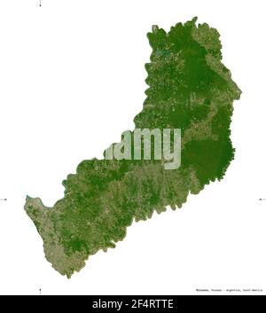 Shape of Misiones, province of Argentina, and its capital. Distance ...