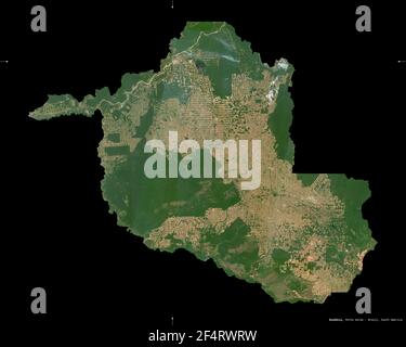 Rondonia, state of Brazil. High resolution satellite map Stock Photo ...