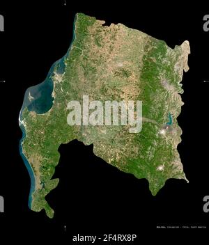 Bio-Bio, region of Chile. High resolution satellite map. Locations and ...