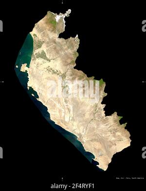 Ica, region of Peru. High resolution satellite map. Locations of major ...