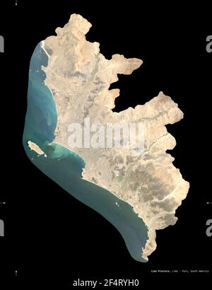 Lima Province, province of Peru. High resolution satellite map ...