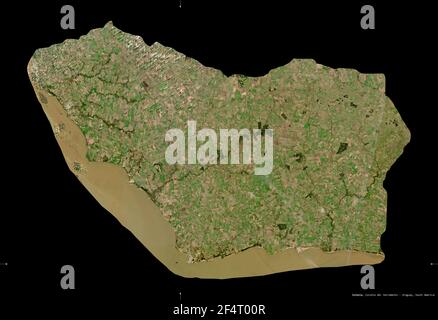 Colonia, department of Uruguay. High resolution satellite map ...