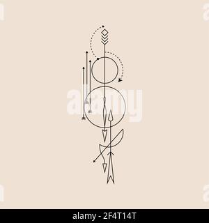 Line Dot Tattoo Design Vector Art Illustration Stock Vector Image & Art ...
