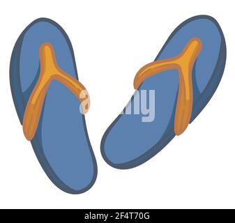 Flip-Flop Sandals Design Illustration with Multi-View and Branding ...