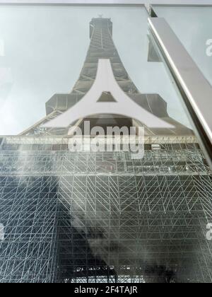 A view of the scaffolding erected for the renovation of the landmark ...