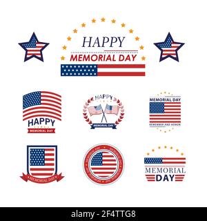Memorial day emblems Stock Vector Image & Art - Alamy