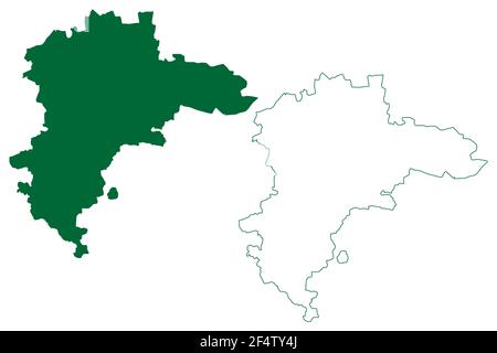 Botad district (Gujarat State, Republic of India) map vector ...