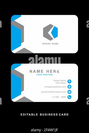 Colorful business card design template Stock Vector Image & Art - Alamy