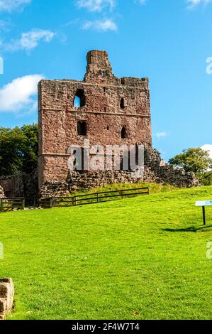 The ruins of the Grade one listed five storey rectangular Great Tower ...
