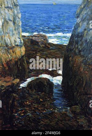 'The Gorge, Appledore' by Frederick Childe Hassam is an impressionistic ...