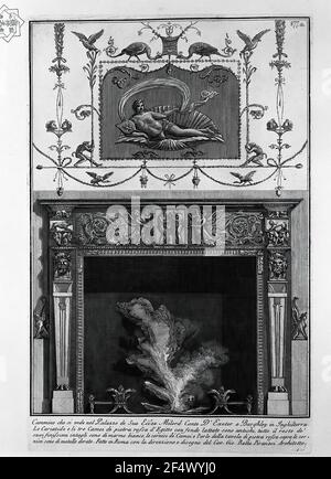 Giovanni Battista Piranesi - Fireplace Frieze with Ribbing Scrapers ...
