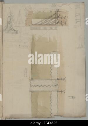 Rotary bridge, longitudinal section and supervision Stock Photo - Alamy