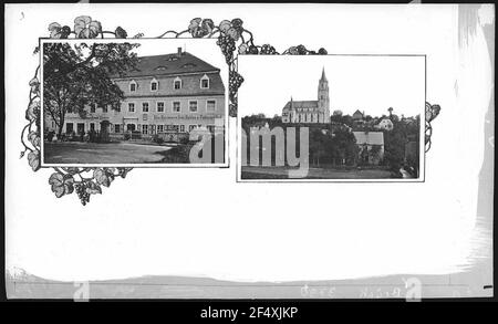 Commercial building and church Staula. Commercial building and church ...