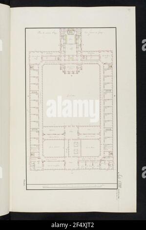 Monastery, ideal design, floor plan ground floor Stock Photo - Alamy