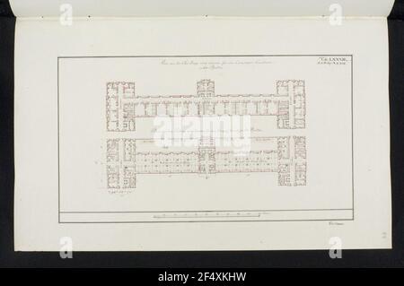 Barracks, ideal design, floor plans earth and upper floor Stock Photo ...