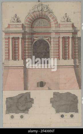 Wesel, city gate, design, elevation of the field side Stock Photo - Alamy