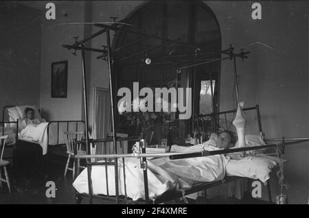 Second World War. Lazarett (probably in Holland). Wounded relatives of ...