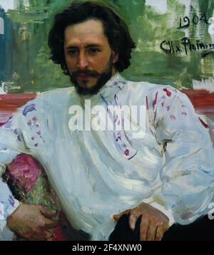 Ilya Repin - Portrait Author Leonid Andreev 1905 Stock Photo - Alamy