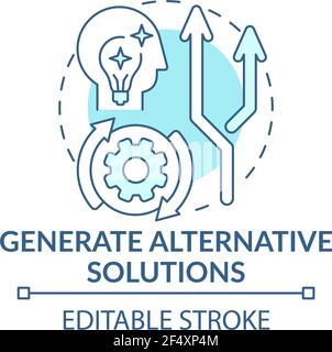 Generate alternative solutions concept icon Stock Vector Image & Art ...